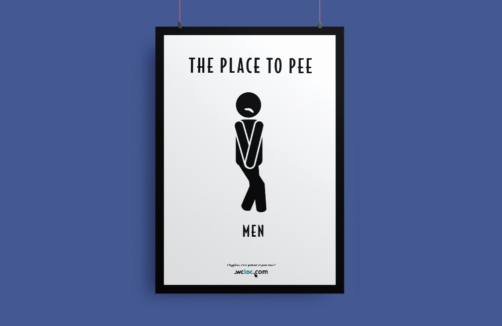 Affiche "Place to pee - Men" - Affiches WC Loc