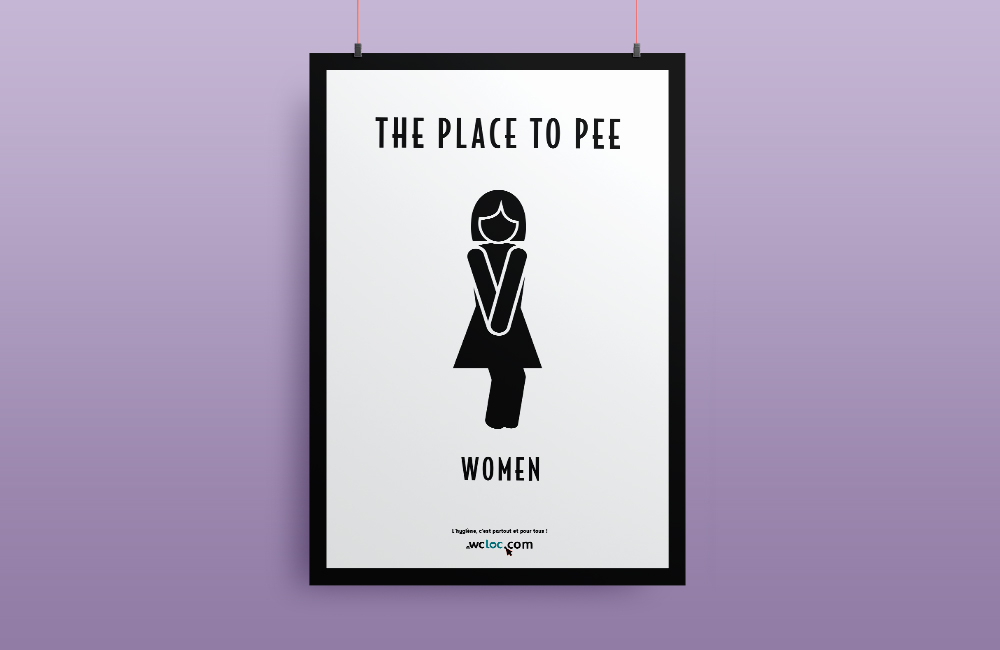 Affiche "Place to pee - Women" - Affiches WC Loc