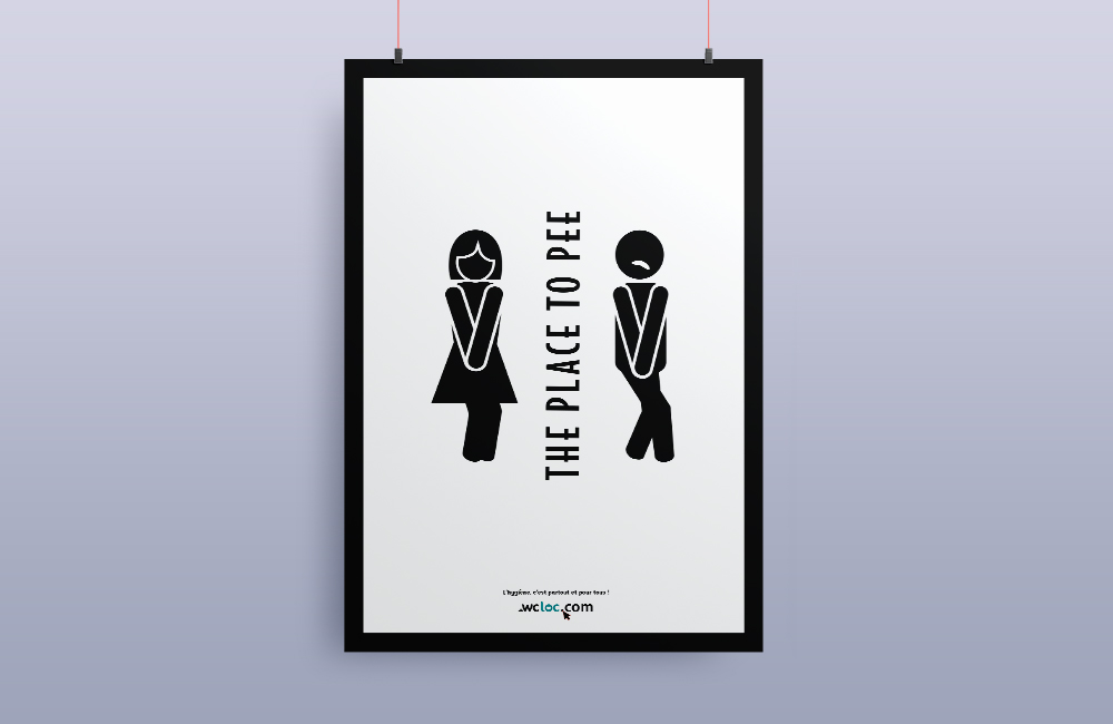 Affiche "Place to pee" - Affiches WC Loc