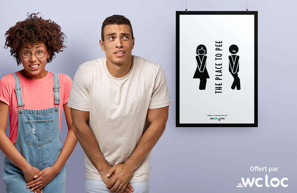 Affiche "Place to pee" - Affiches WC Loc